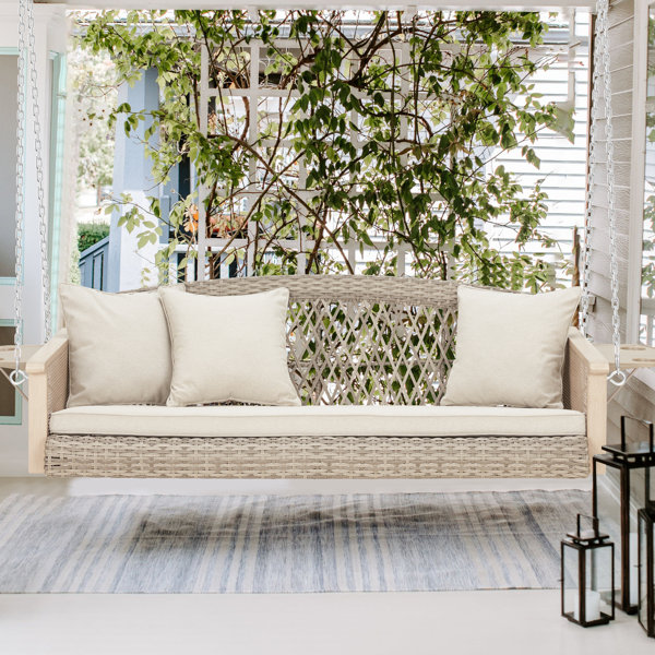 Dovecove Kenn 3 Person Outdoor Porch Swing & Reviews | Wayfair